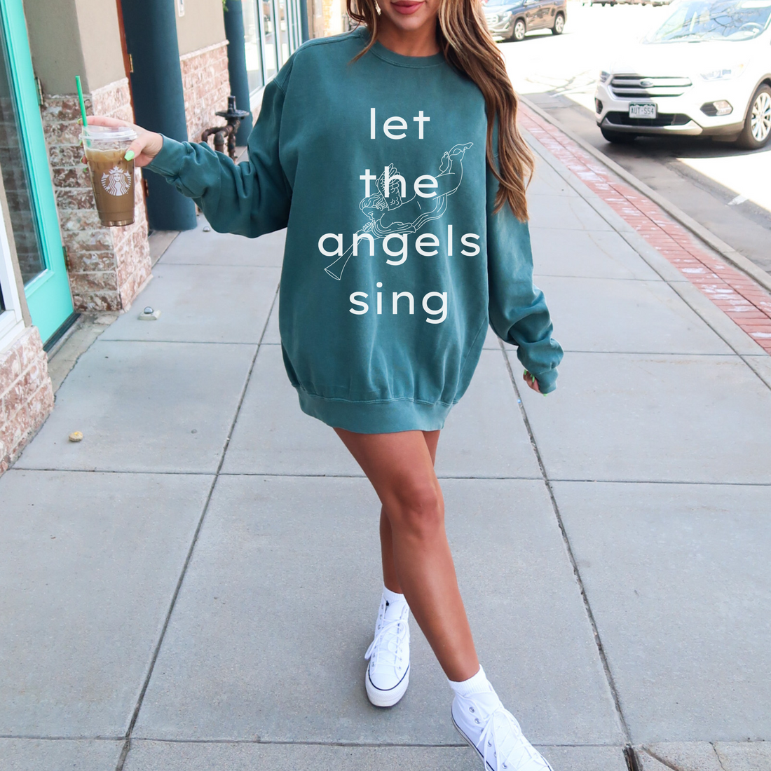 LET THE ANGELS SING UNISEX SWEATSHIRT – eternalfaithco
